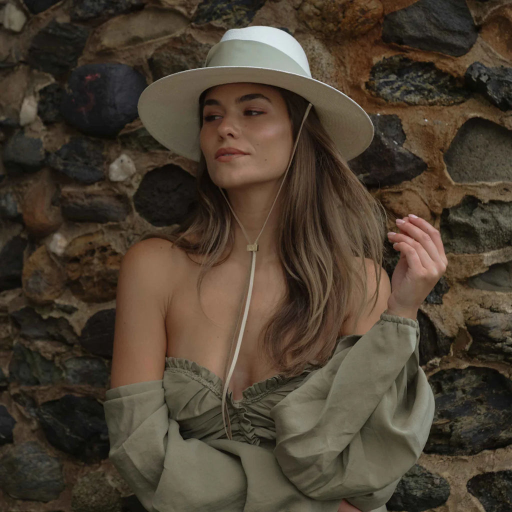 Freya Field Gardenia Hat in Moss/Melon – mitylene